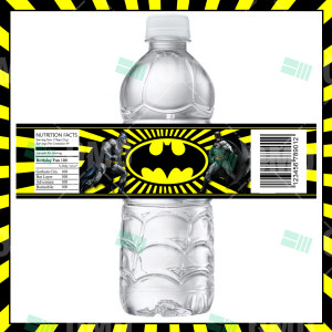 Batman Party Bottle Labels – Cartoon Invites
