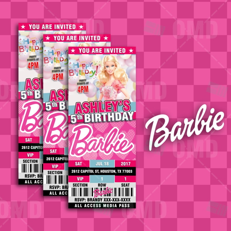 Barbie Cartoon Party Bottle Labels – Cartoon Invites