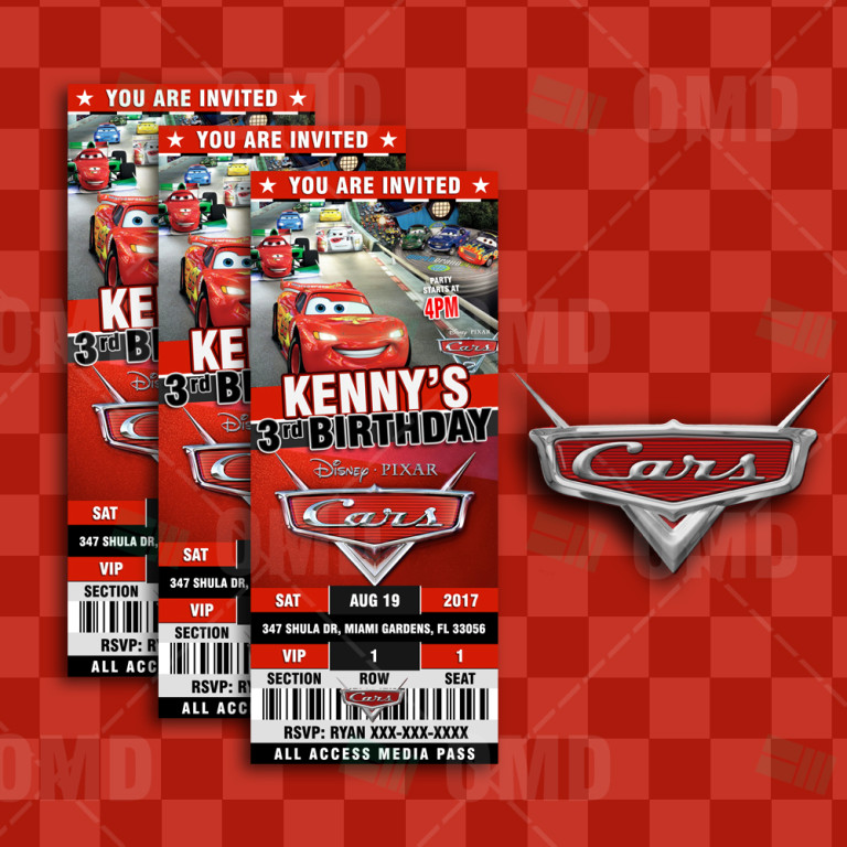 Cars Birthday Party Banner – Cartoon Invites