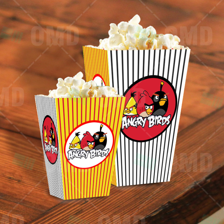 Angry Birds Cartoon Party Popcorn Boxes – Cartoon Invites