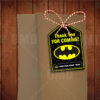 Batman Party Favors Bag Tags – Cartoon Invites