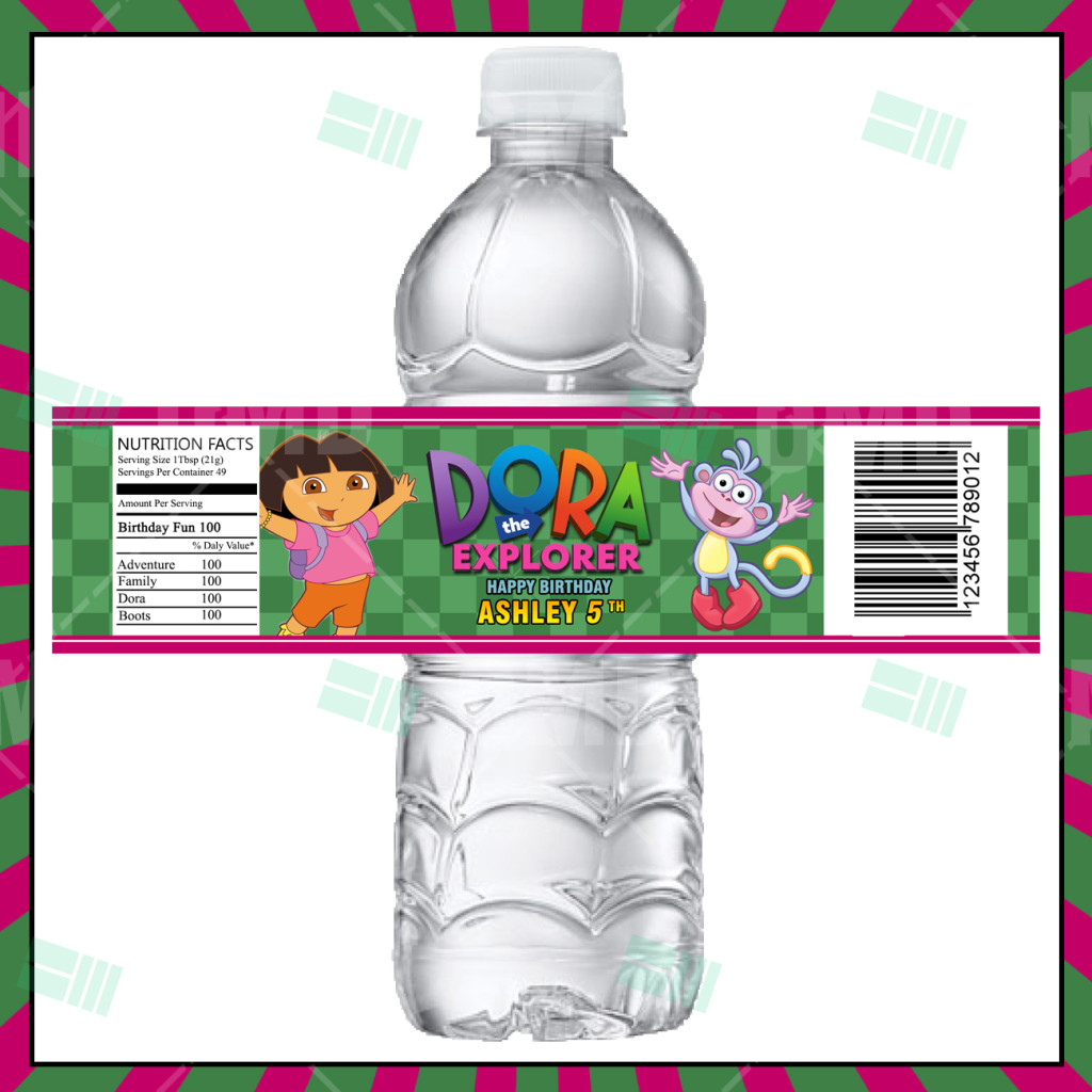 Dora the Explorer Custom Candy Bar Wrappers – Cartoon Invites