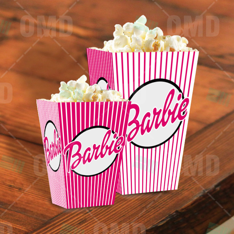 Barbie Cartoon Party Popcorn Boxes – Cartoon Invites