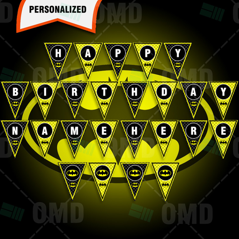 Batman Birthday Party Banner – Cartoon Invites