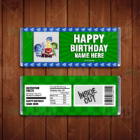 Inside Out Custom Candy Bar Wrappers – Cartoon Invites