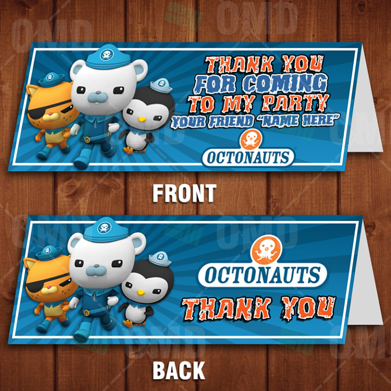 Octonauts Cartoon Party Bottle Labels – Cartoon Invites