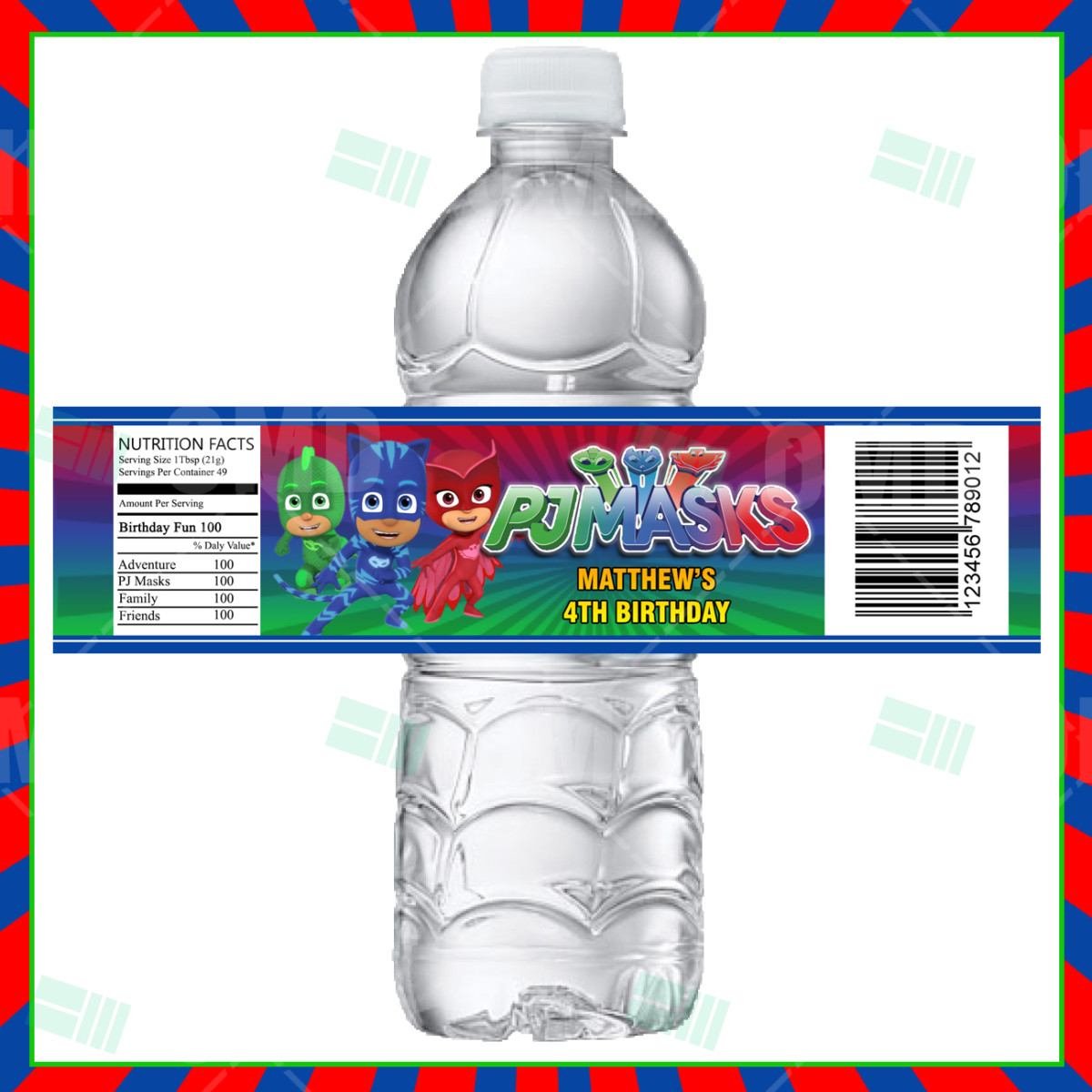 PJ Masks Cartoon Party Bottle Labels – Cartoon Invites
