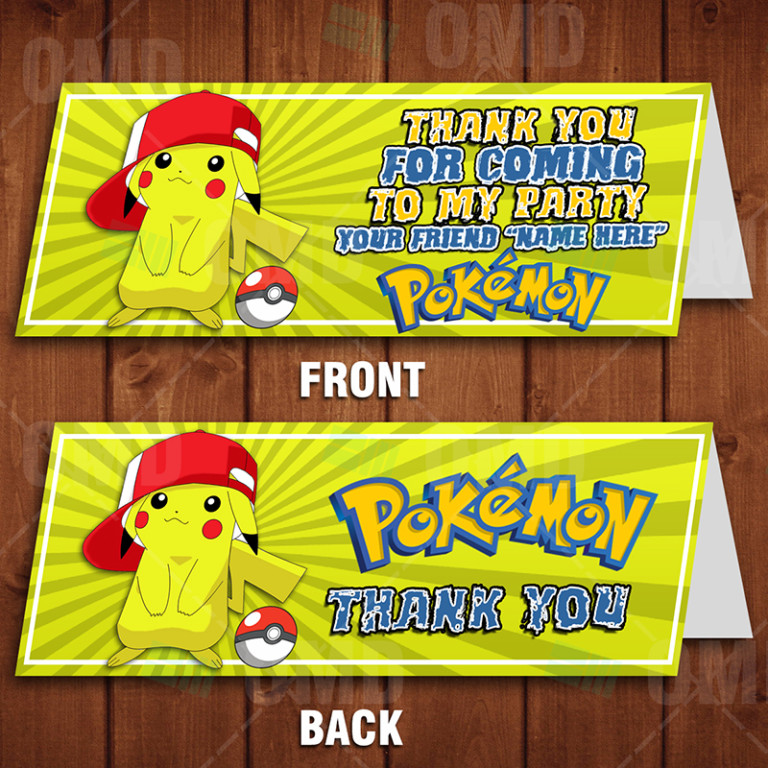 Pokemon Birthday Party Capri Sun Labels – Cartoon Invites