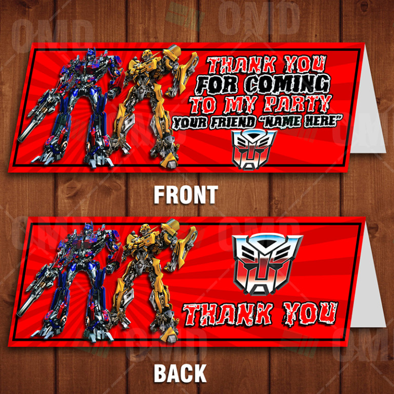 Transformers Ticket Style Birthday Cartoon Invites – Cartoon Invites