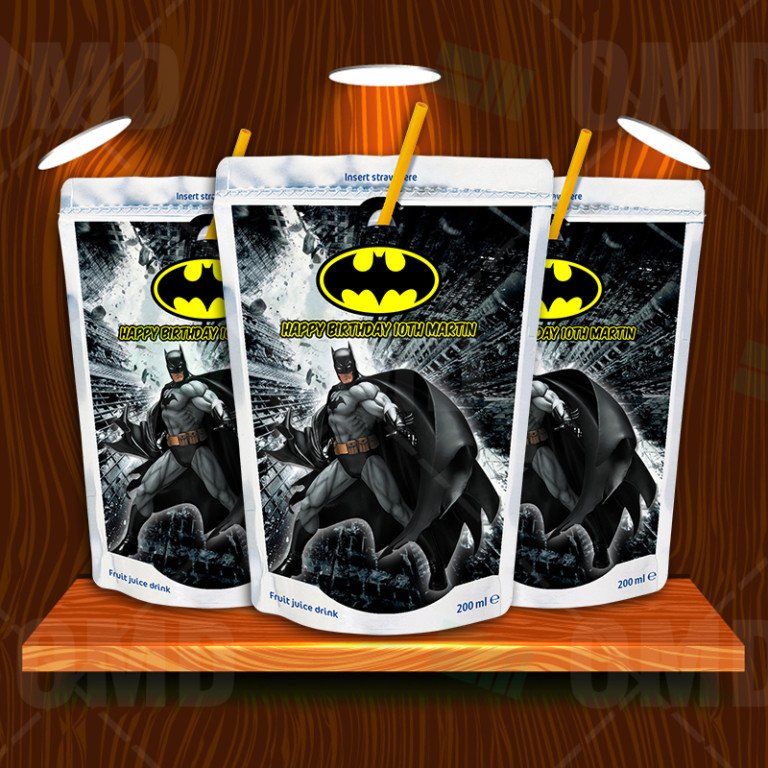 Batman Birthday Party Capri Sun Labels – Cartoon Invites