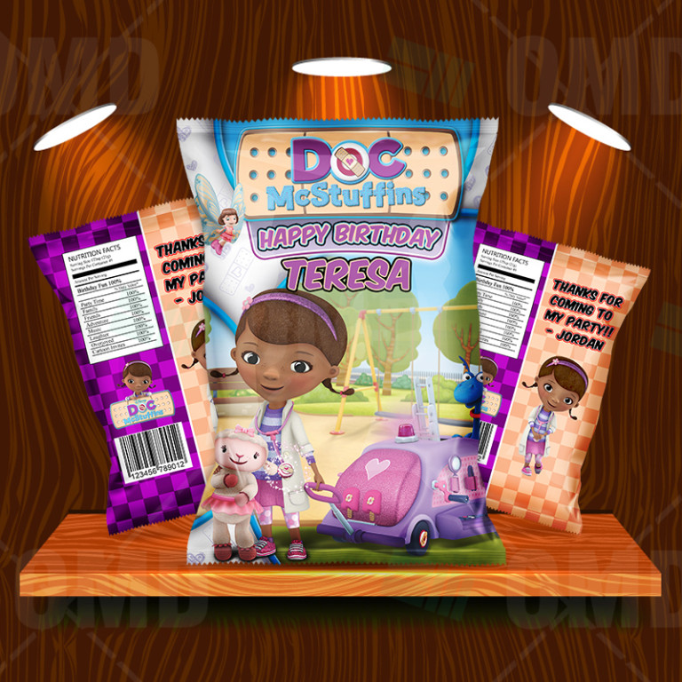Doc McStuffins Cartoon Party Potato Chip Bags – Cartoon Invites