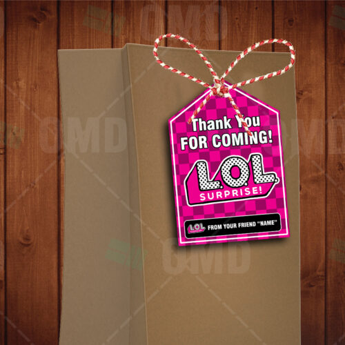 LOL Surprise Dolls Party Favors Bag Tags – Cartoon Invites