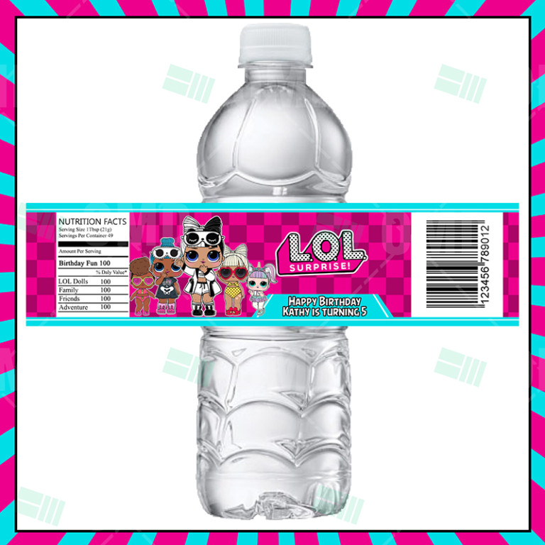 LOL Surprise Dolls Cartoon Party Bottle Labels – Cartoon Invites