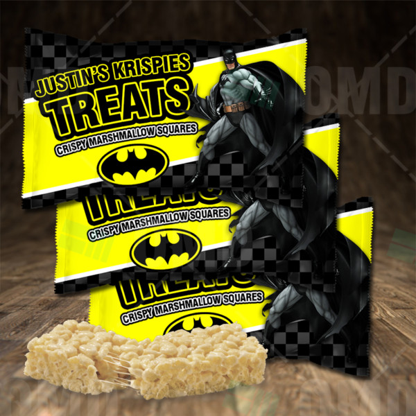 Batman Cartoon Party Rice Krispies Treat Wrappers – Cartoon Invites