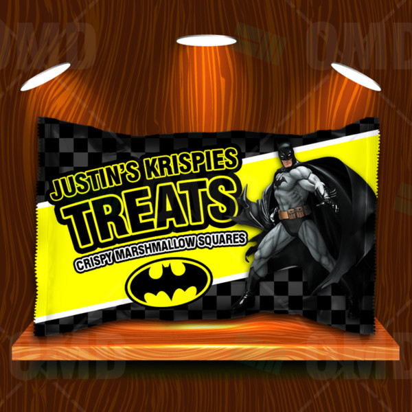 Batman Cartoon Party Rice Krispies Treat Wrappers – Cartoon Invites