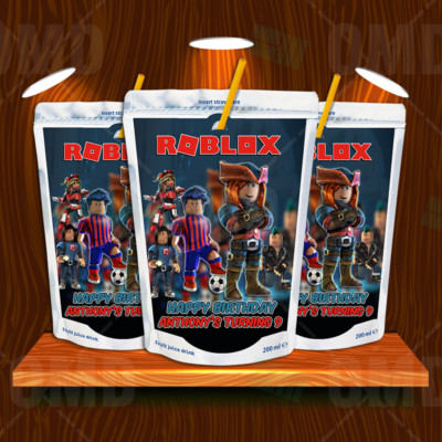 Roblox Birthday Party Capri Sun Labels – Cartoon Invites