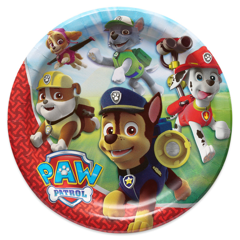 PAW Patrol Paper Dinner Plates, 8-Count – Cartoon Invites