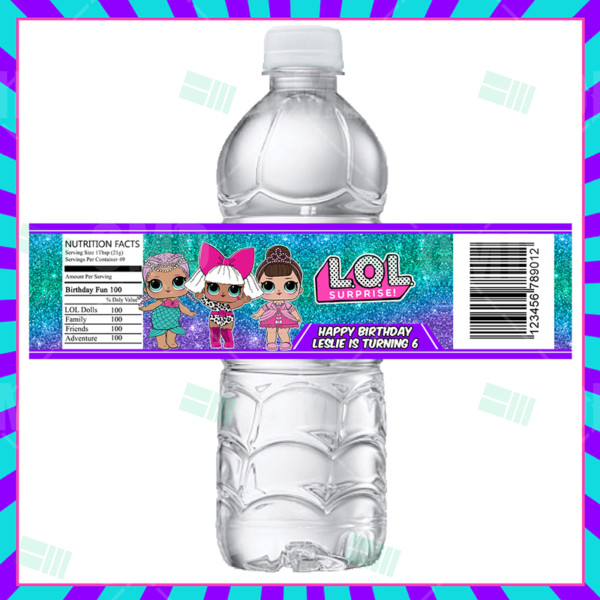 LOL Surprise Dolls Cartoon Party Bottle Labels 2 – Cartoon Invites