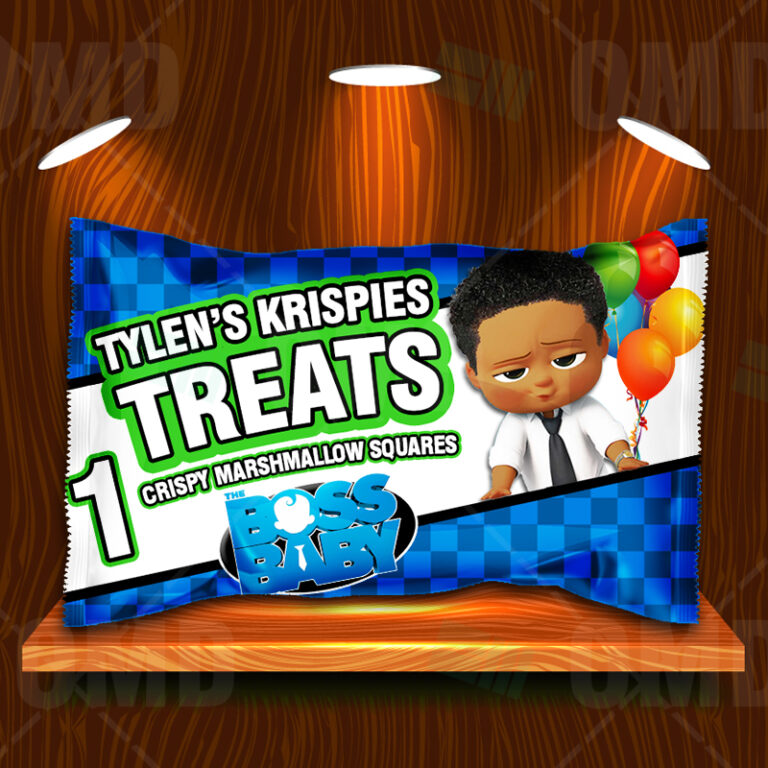 Boss Baby African American Cartoon Party Rice Krispies Treat Wrappers ...