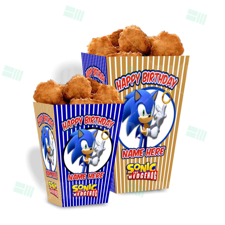 Sonic The Hedgehog Cartoon Party Popcorn Boxes – Cartoon Invites