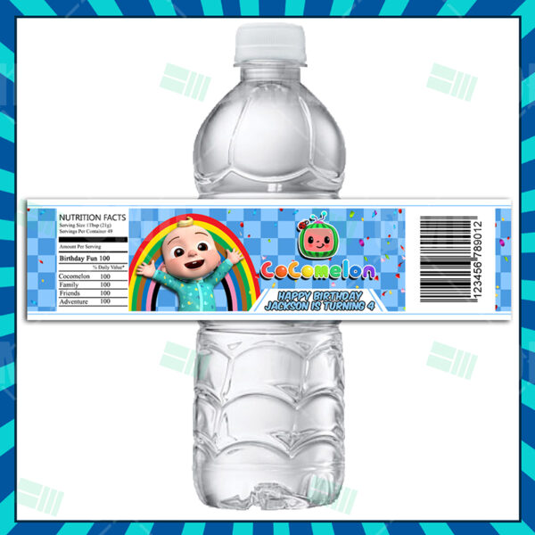 Cocomelon Cartoon Party Bottle Labels – Cartoon Invites