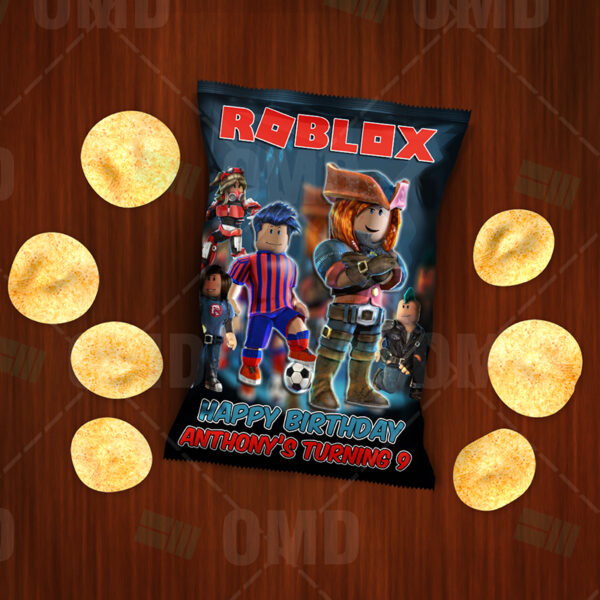 Roblox Birthday Party Potato Chip Bags – Cartoon Invites