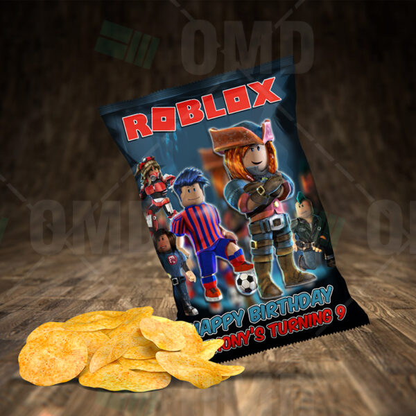 Roblox Birthday Party Potato Chip Bags – Cartoon Invites