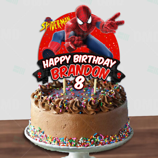 Spider-Man Bros Birthday Cake Topper Sports Party Custom Cake Toppers ...